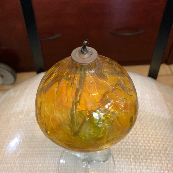 jozefina Krosno | Art | Vintage Jozefina Krosno Art Glass Oil Lamp Hand ...